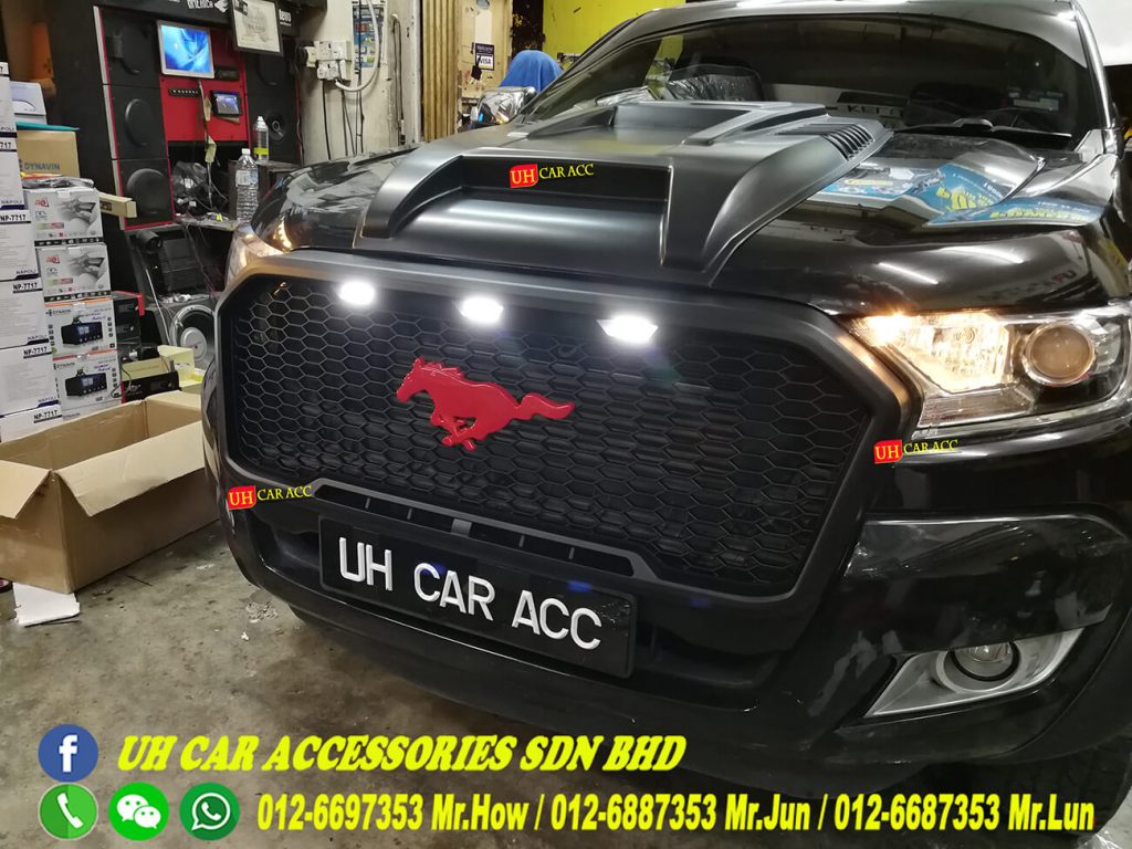Ford Ranger T7 Mustang Front Grill With LED – UH Car