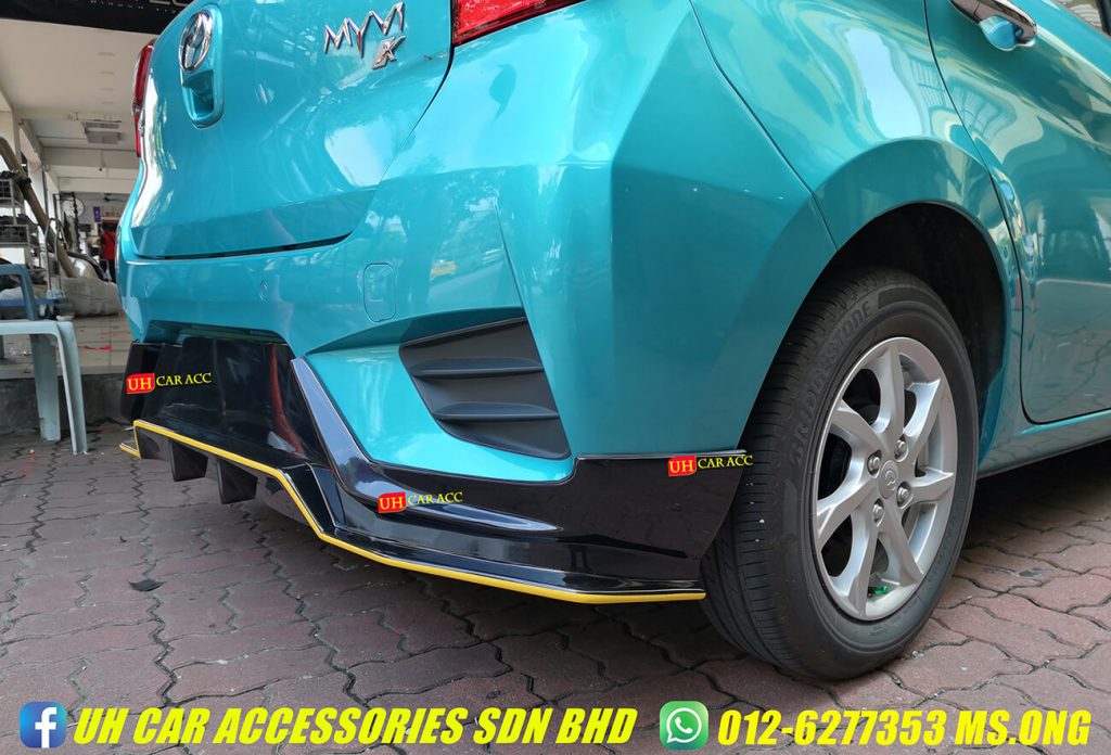 Perodua Myvi 2018 Rear Skirt Diffuser Lip With Exhaust – UH Car